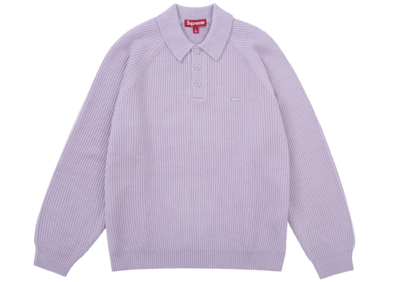 Beli Supreme Small Box Polo Sweater (FW25) Light Purple - Novelship