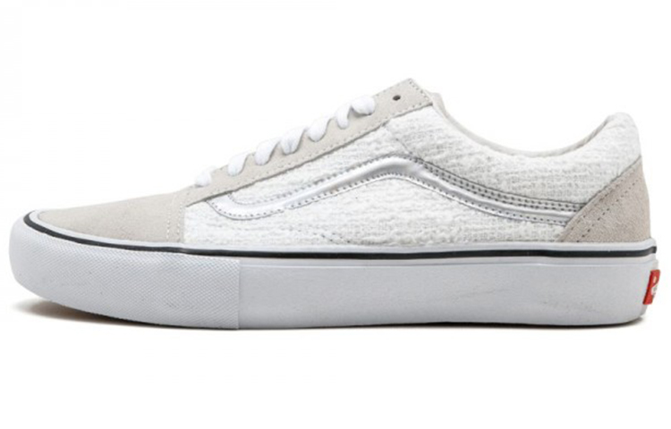 Vans Supreme x Old School Pro Iridescent Skate Shoes Unisex 'White ...