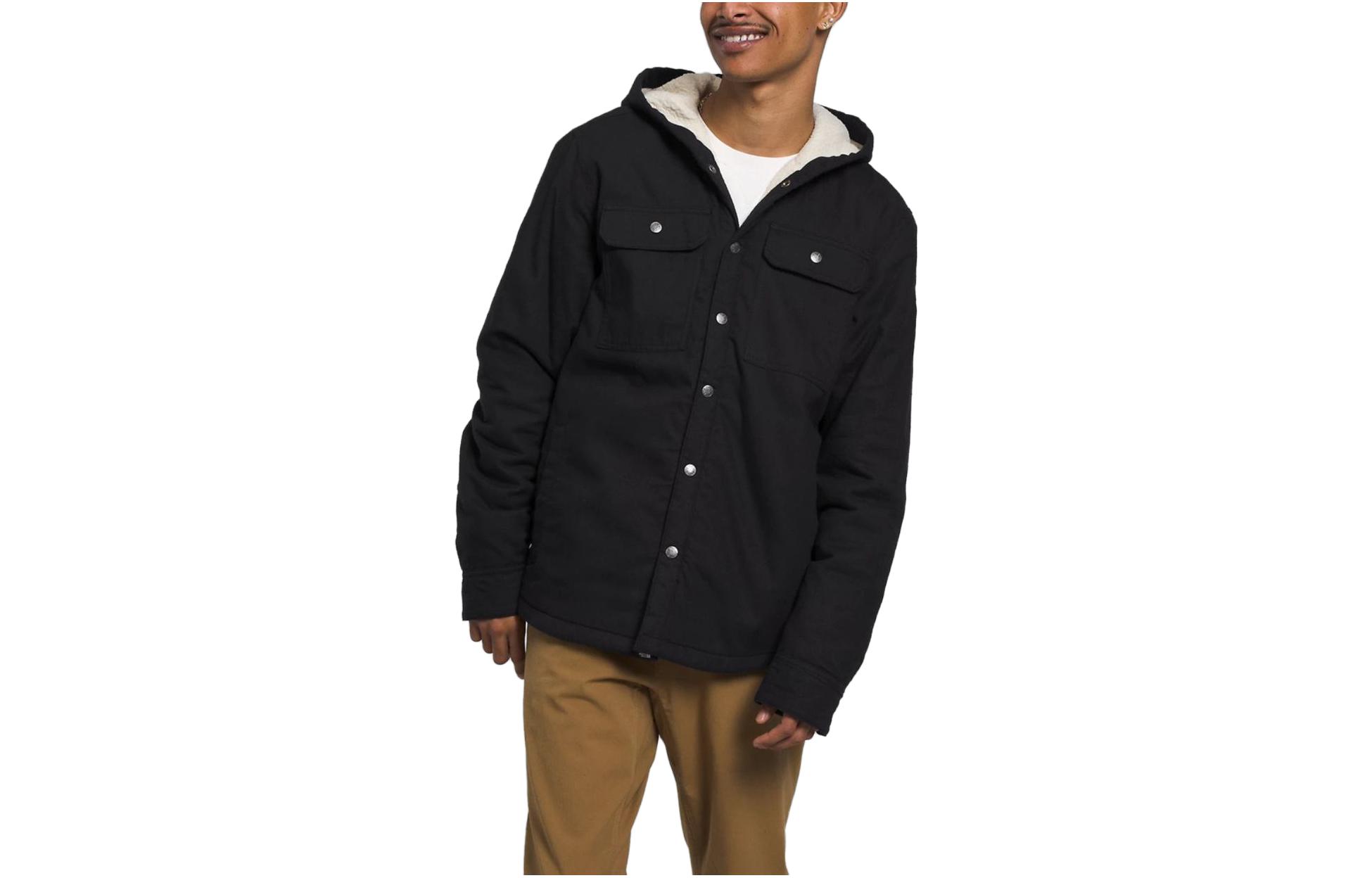 Buy The North Face Black Solid Button-up Hoodie Jacket NF0A7USO-JK3 ...