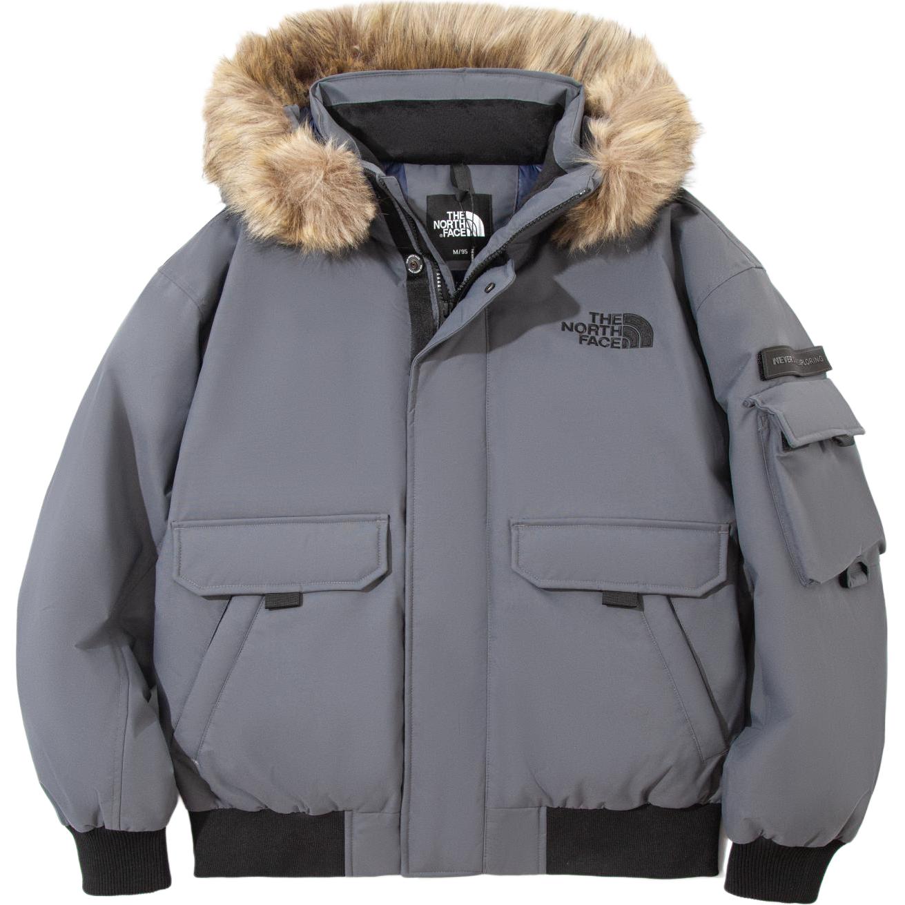 Buy The North Face Unisex Silver Grey Hooded Down Jacket NI1DP51H ...