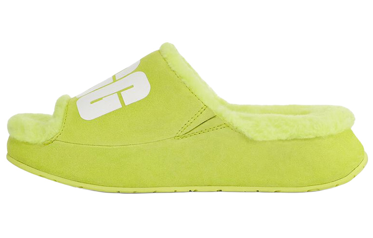 UGG Pierside Slide 'Green Fuzzy Leather' 1132594-SLFR - 1132594-SLFR ...