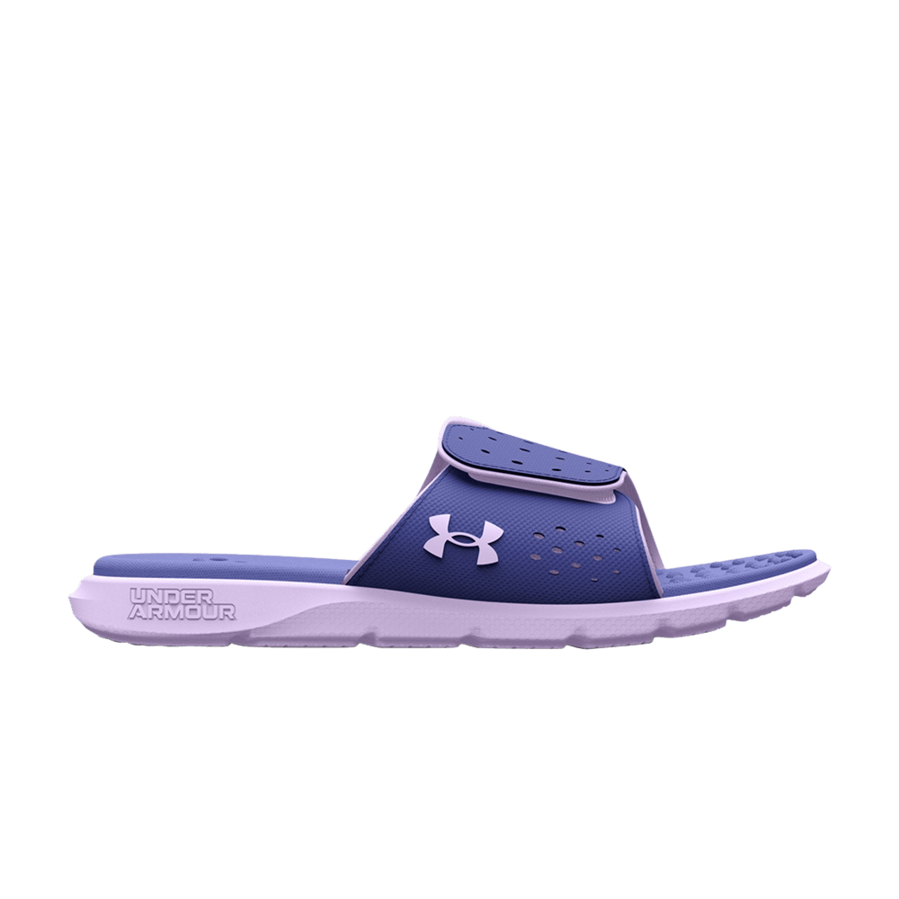(Women) Under Armour Ignite Pro Slide 'Baja Blue Nebula Purple' 3026027 ...