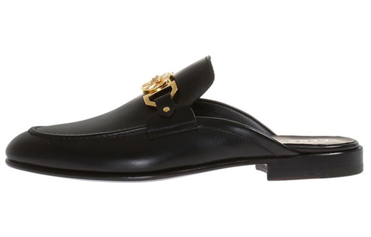 Versace Leather Slide 'Black' 'Metal Logo' DSU6204-DVT4C_D410H ...