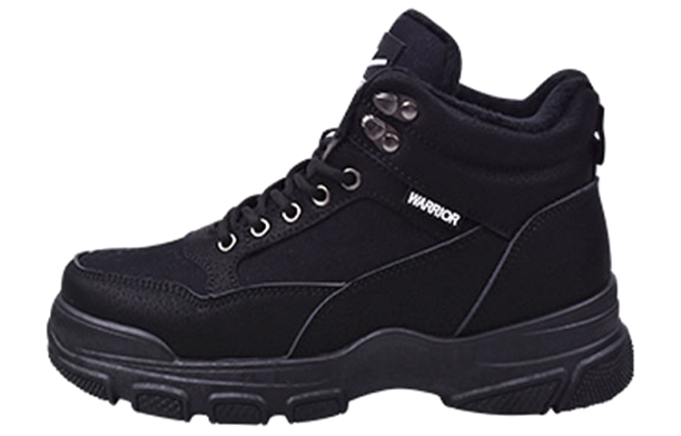 Warrior 'Hui Chao High-Top Plush Martin Boots Black' WBN(JS)-009702 ...